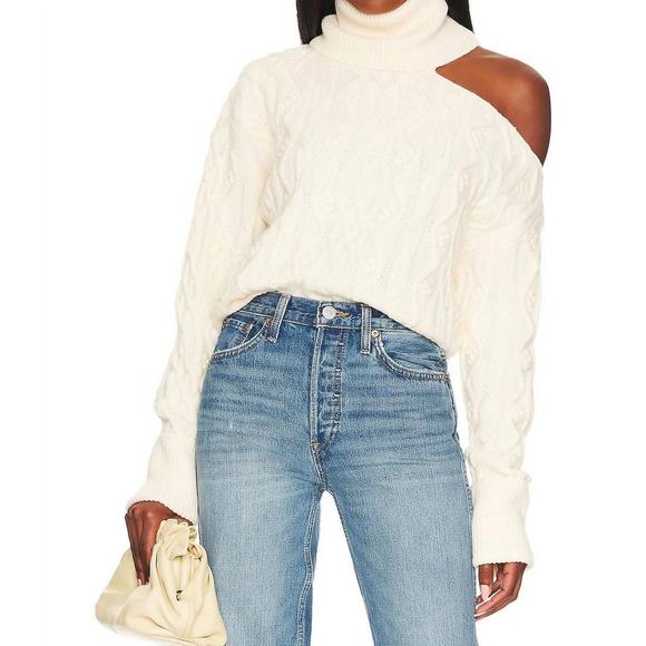 PAIGE | Sweaters | New Paige Cropped Cable Knit Raundi Sweater In Ivory ...
